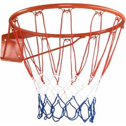 45 cm Basketballring mit Netz, Basketball Korb aus Stahlrahmen und wetterfestes Nylonnetz, Basketballkorb für drinnen und draussen - Costway