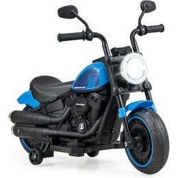 Costway 6V Elektro Motorrad Kinder, Kindermotorrad mit Musik & Scheinwerfern & usb, Elektrisches Motorrad mit Stützrädern, Elektromotorrad für Kinder ab 18