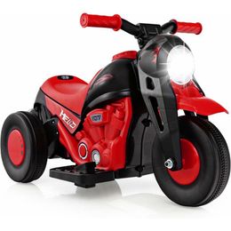 Costway - Kinder Motorrad, mit Seifenblasenmaschine, 6V Elektro Motorrad mit Musik und led Scheinwerfer, Dreirad Kindermotorrad 2,5-3 km/h, für
