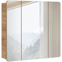 Lomadox Spiegelschrank 80 cm LUTON-56 in Wotan Eiche Nb. Nb. b/h/t ca. 80/75/16 cm