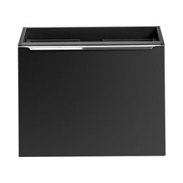 Lomadox Waschbeckenunterschrank 60cm, matt schwarz, PUEBLA-56-BLACK - schwarz