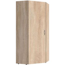 Lomadox - Eckschrank Eiche MIAMI-43, b/h/t ca. 80/185/80 cm - braun