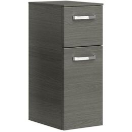 Lomadox Badezimmer Unterschrank hängend FES-4010-66 im Dekor Graphit Struktur quer Nb. - b/h/t: 30/73/33cm - grau