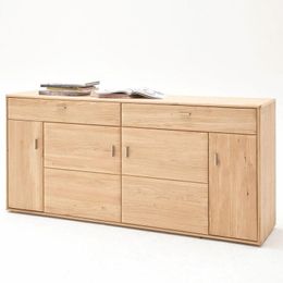 Lomadox Sideboard TIJUANA-05 Esszimmer Schrank aus massiver Eiche Bianco - b/h/t: 184/89/45cm - braun