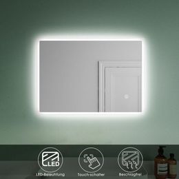 Badspiegel led touch 50x70cm Beschlagfrei Kaltweiß Badezimmerspiegel mit Beleuchtung - Sonni