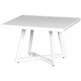 siena GARDEN Alexis Lounge Tisch 70x70cm Aluminium matt-weiß Gartentisch Tresentisch Bartisch