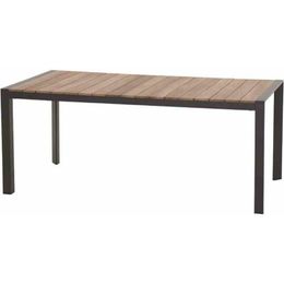 siena GARDEN Zurigo Tisch 180x90cm Alu, matt-anthrazit,Teak fsc 100%