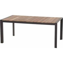 siena GARDEN Londra Casual Dining Tisch 160x90cm Alu, matt-anthrazit, Teak FSC 100%