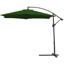 Alu Ampelschirm ø 300cm mit Kurbelvorrichtung uv 30+ Wasserabweisende Sonnenschirm Schirm Gartenschirm Marktschirm Kurbelschirm - HENGDA