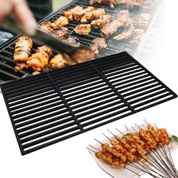 Grillrost Gussrost 42x28cm Gasgrill Gusseisen Tafelrost Kaminrost bbq Profi Grillgitter - schwarz - HENGDA