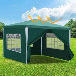 Pavillon Betriebsveranstaltungen – Leicht aufzubauen. perfektes Partyzelt für den Garten Grün 3x3m - Grün - HENGDA