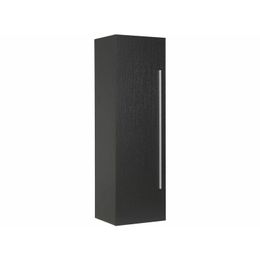 Beliani - Bad Hängeschrank Schwarz mdf Platte Aluminium 132 x 40 x 35 cm Modern Elegant Viel Stauraum Fächer Badezimmer - Silber