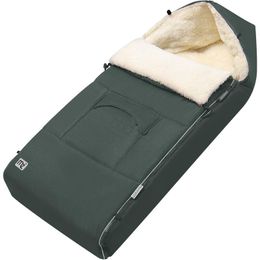 Baby Fußsack mit Reflektoren verschließbarer Kopfteil Sicherheitsgurt Kinderwagen Winter Babyschale Einschlagdecke Kuschelig anthrazit - Monzana