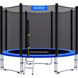 Trampolin ø 244 cm Komplettset inkl. Sicherheitsnetz Leiter Randabdeckung & Zubehör Kindertrampolin Gartentrampolin - Monzana