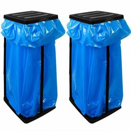 2x Müllsackständer für Müllsäcke 60L 3fach höhenverstellbar Müllsackhalter Abfallbehälter Müllbeutelhalter - Deuba