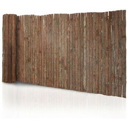 Floordirekt - Rindenmatte Natürlicher Sichtschutzzaun 100 x 300 cm - Natur
