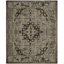 Floordirekt - Flachgewebter Teppich Vintage Beige 80 x 150 cm - Beige