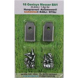 Genisys - 18 Ersatz - Messer - Klingen 0,40mm kompatibel für Husqvarna Automower ® / Gardena Mähroboter