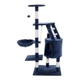 EstexoH&G Kratzbaum Katzenbaum Katzenkratzbaum 118 cm xl Kletterbaum Spielbaum für Katzen Dunkelgrau