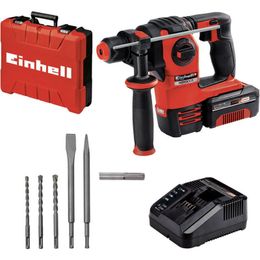 Einhell Akku-Bohrhammer herocco Kit +5 (1x3,0Ah) Power X-Change (Li-Ion, 18V, 2,2 Joule, 18 Nm, SDS-Plus, inkl, 3,0 Ah-Akku, Ladegerät, 3 Bohrer,