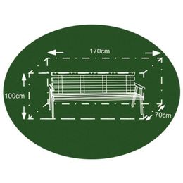 BURI Abdeckhaube anthrazit 3-Sitzer Bank Schutzhülle Abdeckhaube Garten 170x70x100cm