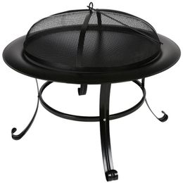 BURI Terrassen-Feuerschale 73cm Garten-Feuerstelle Metallofen Feuerkorb Terrassenofen