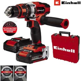 Einhell Akku-Schlagbohrschrauber TE-CD 18/48 Li-i Kit Power X-Change (mit Schlagfunktion, Li-Ion, 18 V, 48 Nm, Koffer, inkl. 2x 2,0 Ah Akkus und