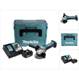 Dga 452 RF1J Akku Winkelschleifer 18 v 115 mm + 1x Akku 3,0 Ah + Ladegerät + Makpac - Makita