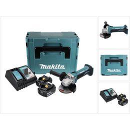 Dga 452 rfj Akku Winkelschleifer 18 v 115 mm + 2x Akku 3,0 Ah + Ladegerät + Makpac - Makita