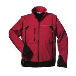 Elysee - omega Softshell-Jacke mit abnehmbaren Ärmeln ® Rot/Schwarz, Gr.M