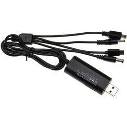 Universal Multi usb Kabel für diverse Geräte, z.B. Telefone, Handys, Smartphones - 4-in-1 Adapterkabel, 120 cm, Schwarz - vhbw