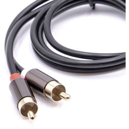 vhbw - Stereo Audio Kabel Adapter 3,5mm auf 2x Cinch Stecker, Y-Kabel