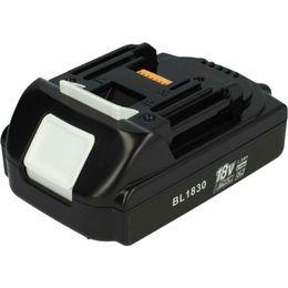 vhbw Akku kompatibel mit Makita DUH751Z, DUH752, DUH752Z, DUH651, DUH651Z, DUH751, DUH751RTE Elektrowerkzeug (1500 mAh, Li-Ion, 18 V)