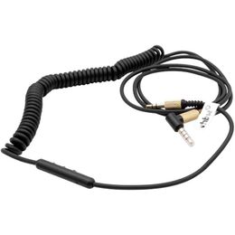 Audio aux Kabel kompatibel mit Marshall Kilburn 3, Major 3, Major 4 Kopfhörer - Audiokabel 3,5mm Klinkenstecker, 150 - 230 cm, Gold/Schwarz - vhbw