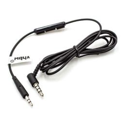 vhbw - Audio aux Kabel auf 3,5mm Klinkenstecker kompatibel mit Bose OE2, OE2i Kopfhörer, 120cm - Mikrofon Rufannahme-Taste