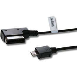 AMI-Verbindungskabel für Micro-USB mit MMI-System kompatibel mit Audi A1, A3, A4, A5, A6, A8, Q5, Q7, tt - vhbw