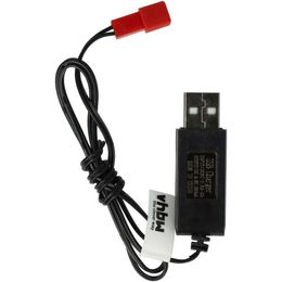 vhbw USB-Ladekabel für RC-Akkus mit JST-Anschluss, RC-Modellbau Akkupacks - 60 cm 4,8 V