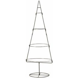 Spetebo - Metall Aufsteller Tannenbaum braun - 111 cm / rund - Deko Ständer Weihnachts Christ Baum zum dekorieren