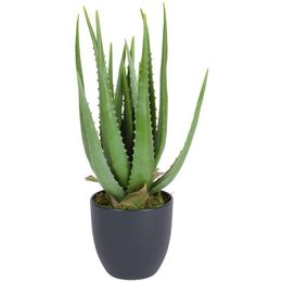 Spetebo - Aloe Vera Kunstpflanze im Topf - 45 cm - Deko Pflanze Zimmerpflanze künstlich