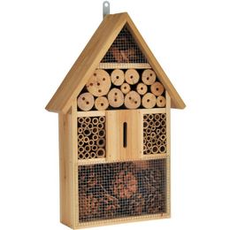 Spetebo - Insektenhotel l natur - 48 cm - Insektenhaus aus Holz zum Aufhängen