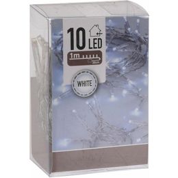 Spetebo Lichterkette mit 10 led in kalt weiß - 130 cm - Weihnachts Tischlichterkette Deko Innen Beleuchtung