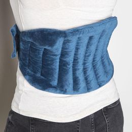 Spetebo - Rücken Wärmekissen blau - 120 cm - Körnerkissen Nierenwärmer Rückenwärmer für die Mikrowelle zum Umbinden