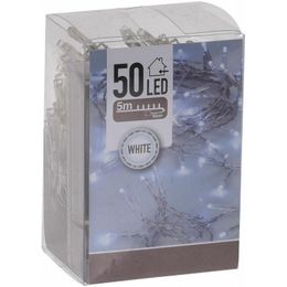 Spetebo Lichterkette mit 50 led in kalt weiß - 500 cm - Weihnachts Tischlichterkette Deko Innen Beleuchtung