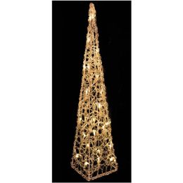 Spetebo LED Lichter Pyramide 30 LED - Leucht Kegel warm weiss Weihnachts Deko