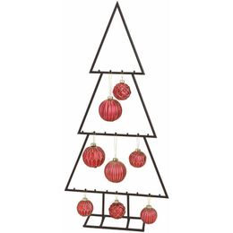 Spetebo - Metall Tannenbaum mit Haken - 77 cm - Deko Weihnachtsbaum Aufsteller für Zierschmuck und Chritbaumkugeln