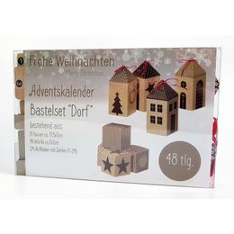 Spetebo Moderner Adventskalender mit Boxen zum selber befüllen - Würfel und Häuser