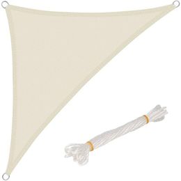 Sonnensegel Sonnenschutz pes Windschutz uv Schutz creme 2,5x2,5x3,5m - WOLTU