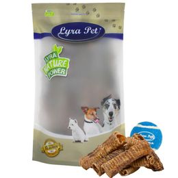 LYRA PET - 5 kg ® Rinderstrossen ca. 12 - 15 cm + Tennis Ball