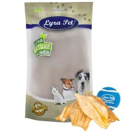 100 Stk. LYRA PET® Rinderohren ca. 2 kg + Tennis Ball