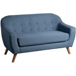 Sklum - 2-Sitzer Sofa aus Leinen und Stoff Aktic Blau Niagara - Blau Niagara